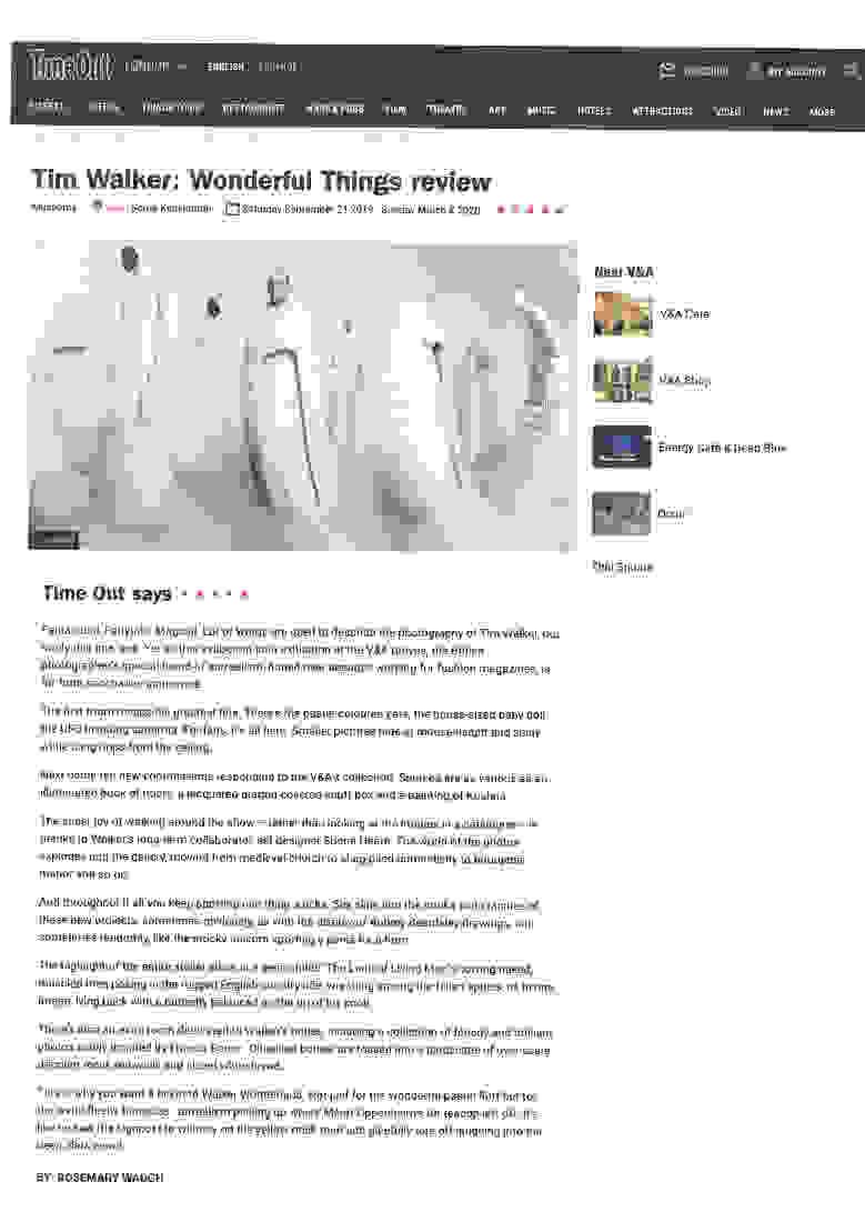 Tim Walker – Articles –Time Out